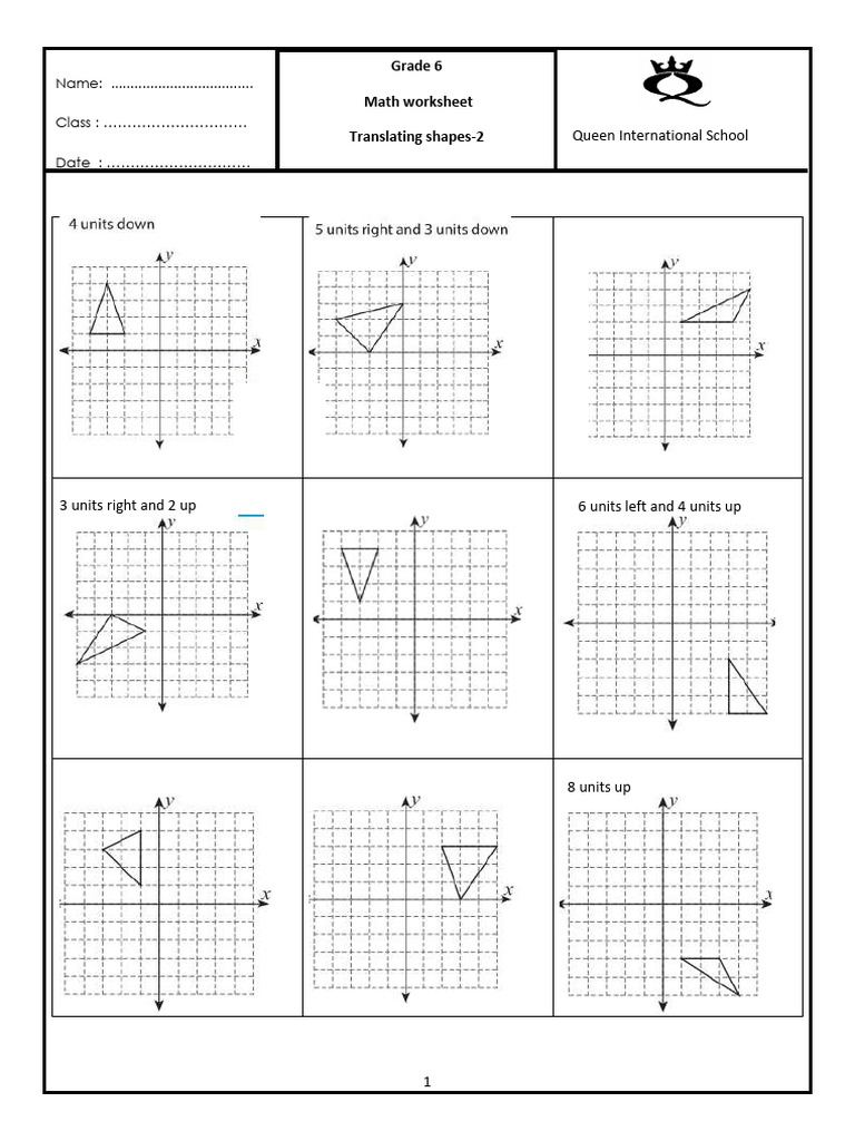 Translating Shapes 2 | PDF