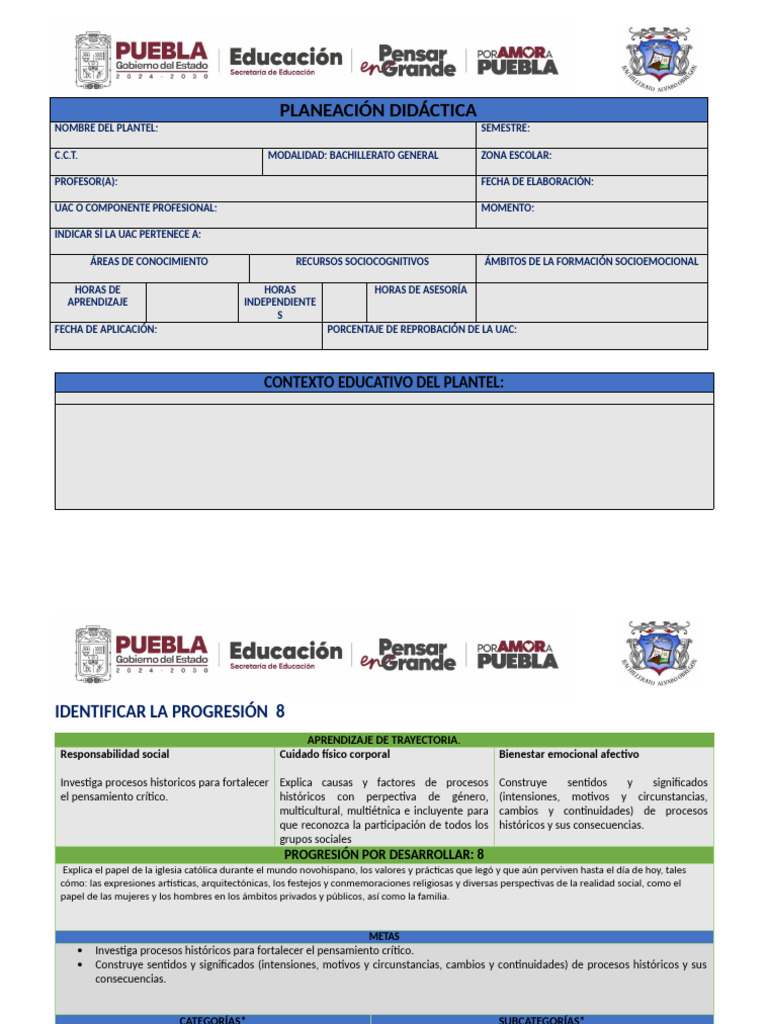 Plan de Clase Progresión 8, 9 y 10 | PDF | Evaluación | Enseñando