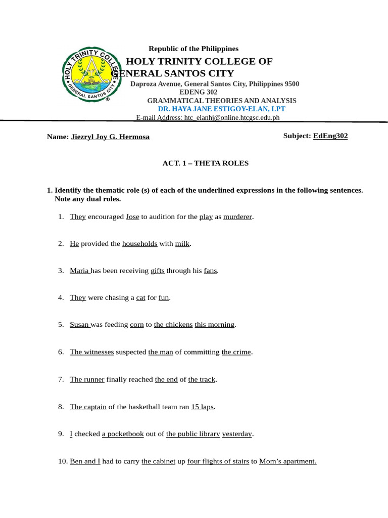 Tetha Roles | PDF