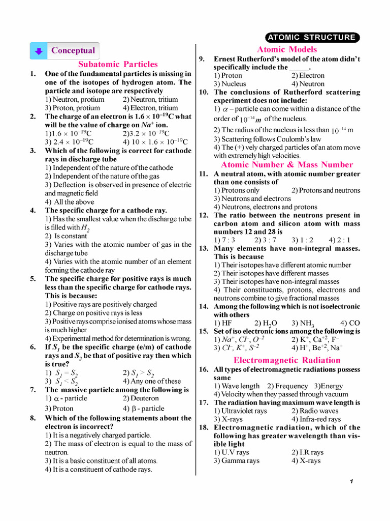 Atomic Stucture Dpp-1 | PDF