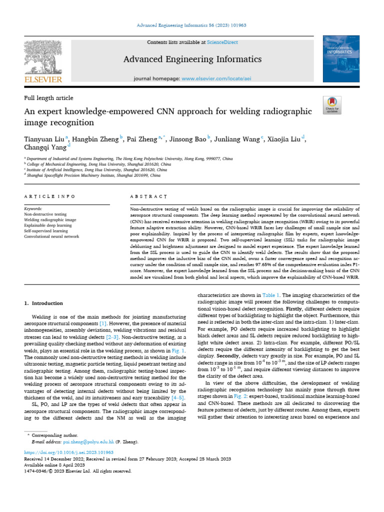 An Expert Knowledge-Empowered CNN Approach For Welding Radiographic ...