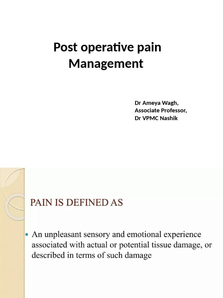 Surgery Post Op Pain MX With Day Care SX | PDF | Surgery | Health Sciences