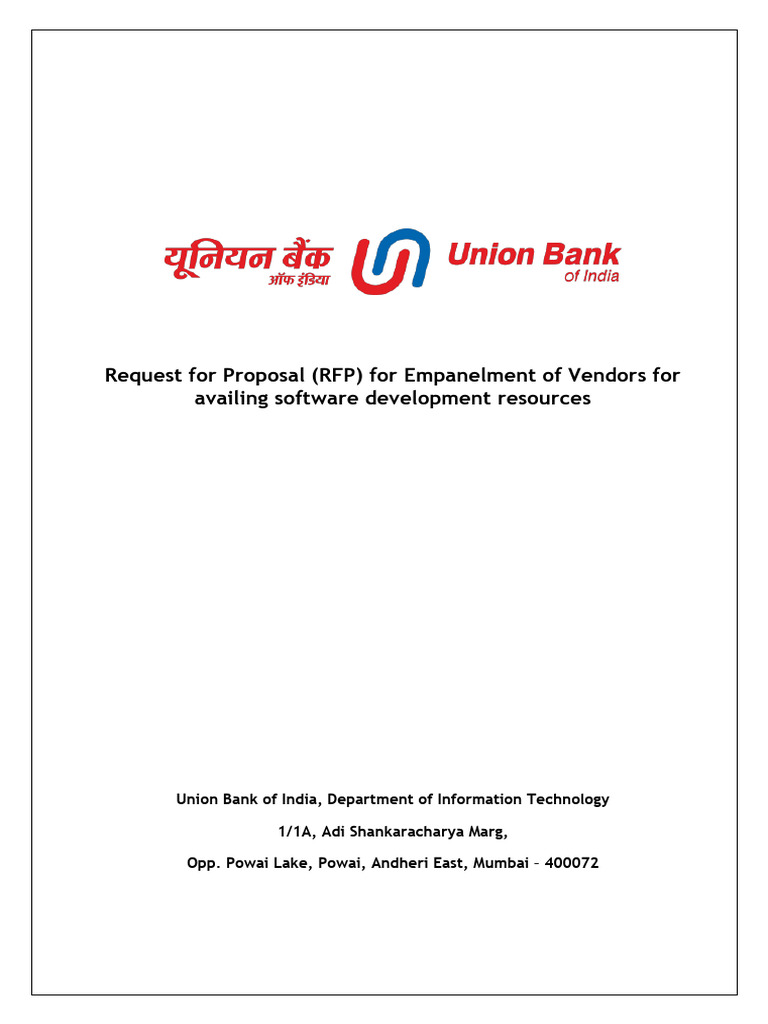 RFP For Software Development Resources 2023-24 Final | PDF | Computer Programming ...