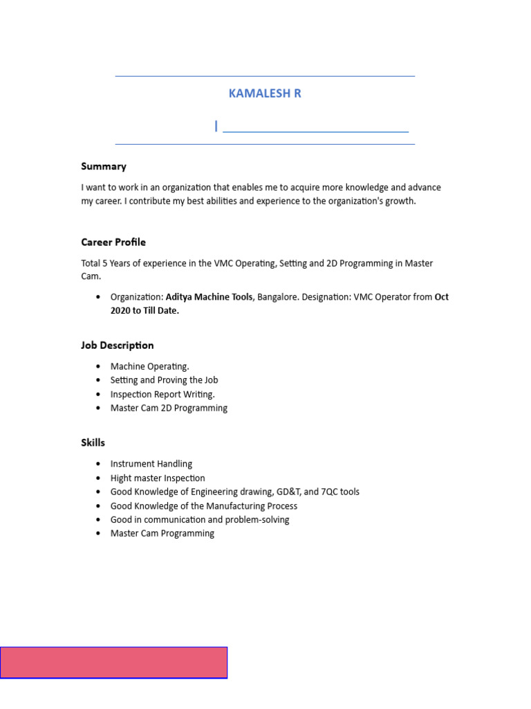 Naukri KamaleshR (5y 2m) | PDF