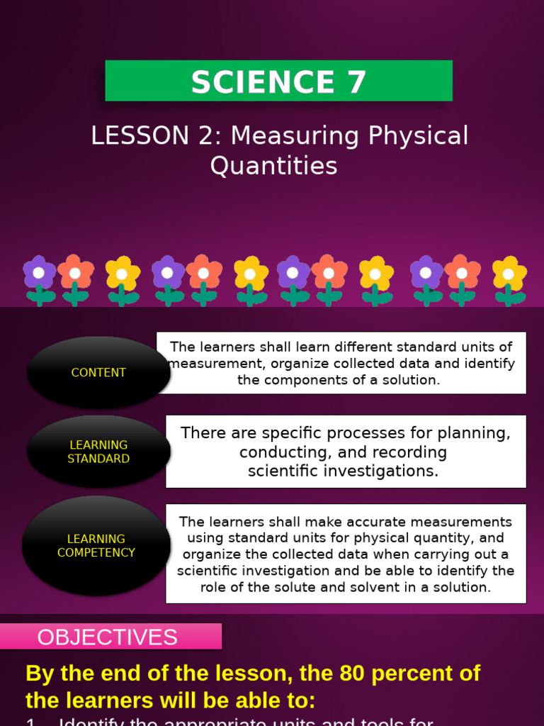 Science 7 Quarter 1 Lesson 7.2 | PDF | Fahrenheit | Volume