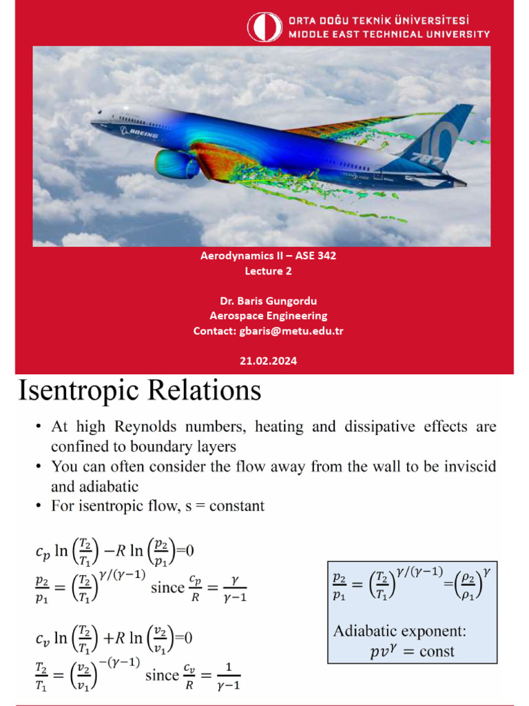 Lecture 2 - Compressible Flow Fundamentals | PDF | Mach Number | Fluid Dynamics