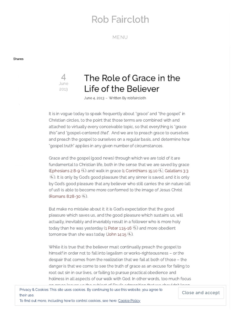 Understanding Grace in Christian Life | PDF | Grace In Christianity ...