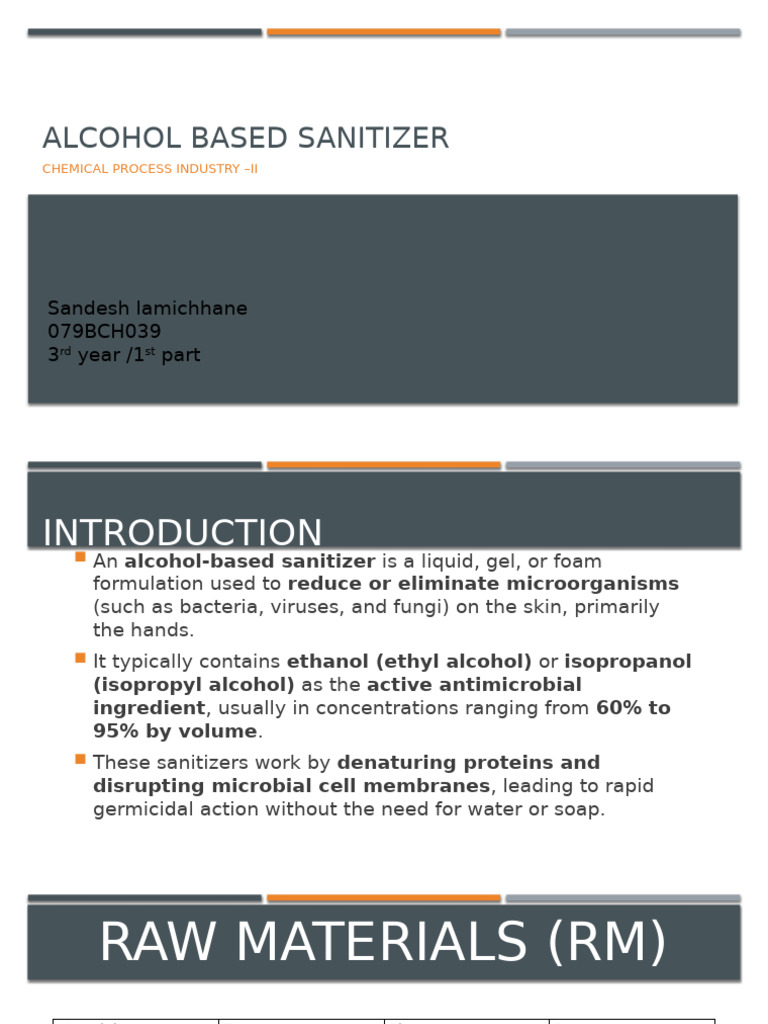 Alcohol Based Sanitizer | PDF | Disinfectant | Ethanol