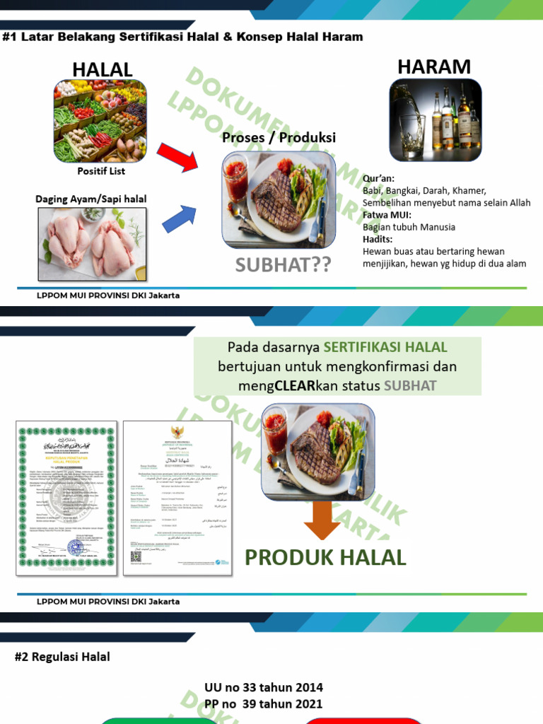 Materi 1 Pengantar Sertifikasi Halal Dan Pengenal SJPH Rev002 2 | PDF