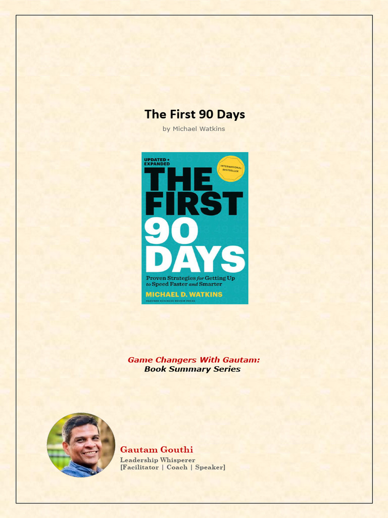 The First 90 Days: Leadership Success Guide | PDF | Leadership | Learning