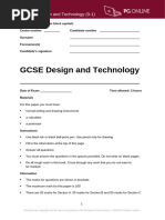 Sample Assessment Material Unit 3 Product Design and Manufacture | PDF ...