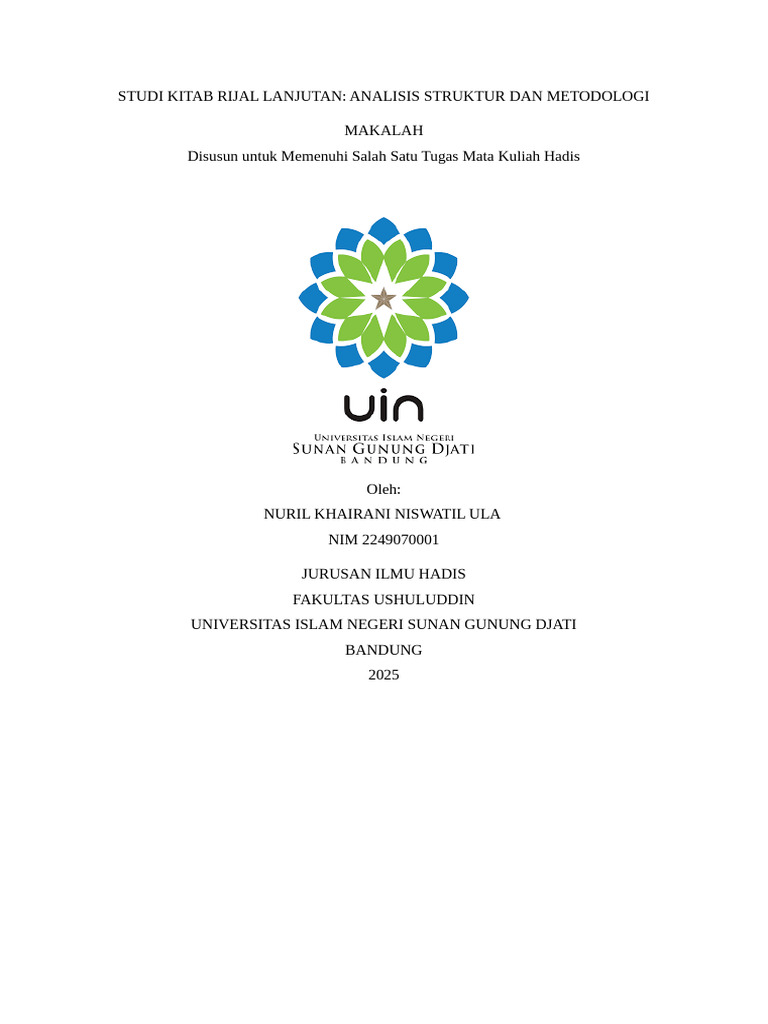 Studi Kitab Rijal Lanjutan (Nuril Khairani) | PDF