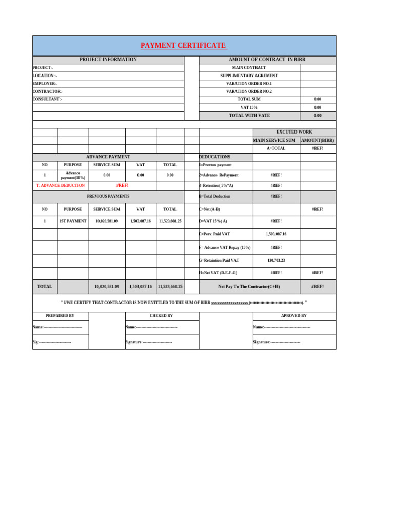 Payment Certificate Format Overview | PDF | Government Finances | Taxes