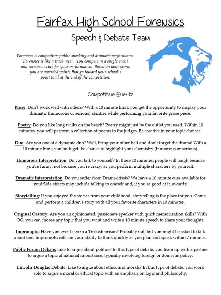 FHS Forensics Information Sheet | PDF