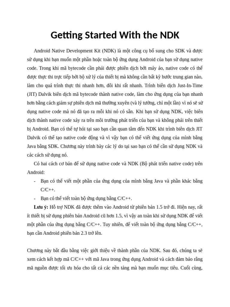 Getting Started With The NDK | PDF