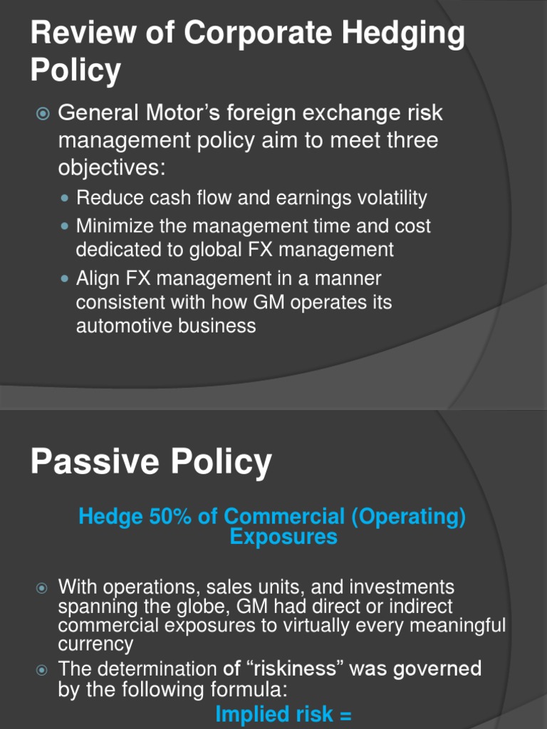 Review of Corporate Hedging Policy | PDF | Hedge (Finance) | Euro