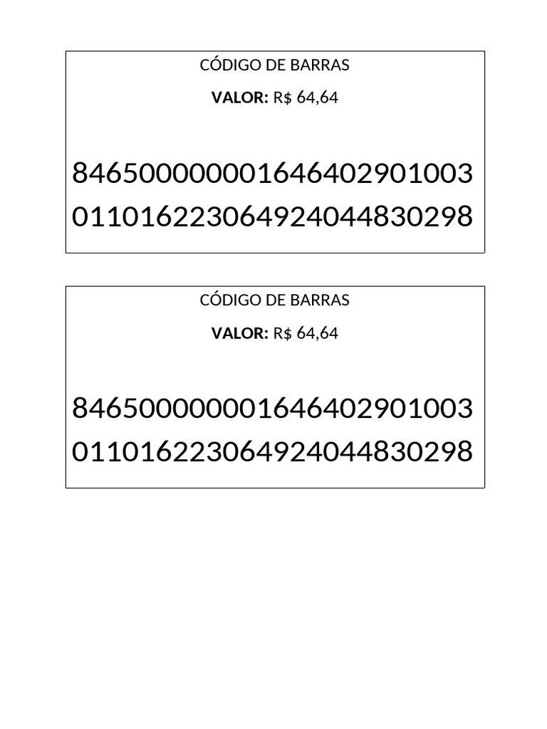 Codigo de Barras | PDF