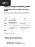 Panduan Lengkap Beta Saham | PDF