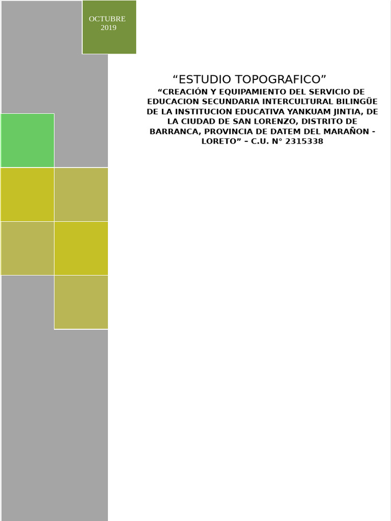 Estudio Topografico | PDF | Geografía Física | Ciencias de la Tierra