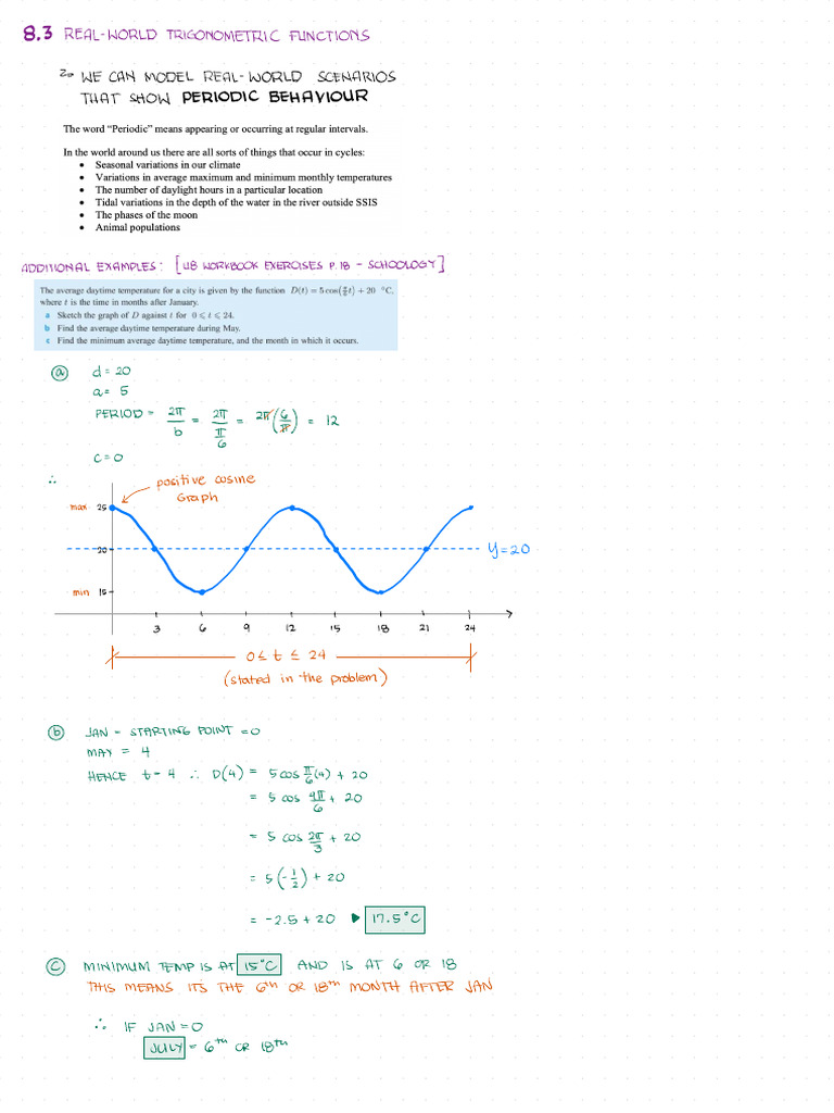 Modeling Periodic Behavior with Trigonometry | PDF | Geometric ...
