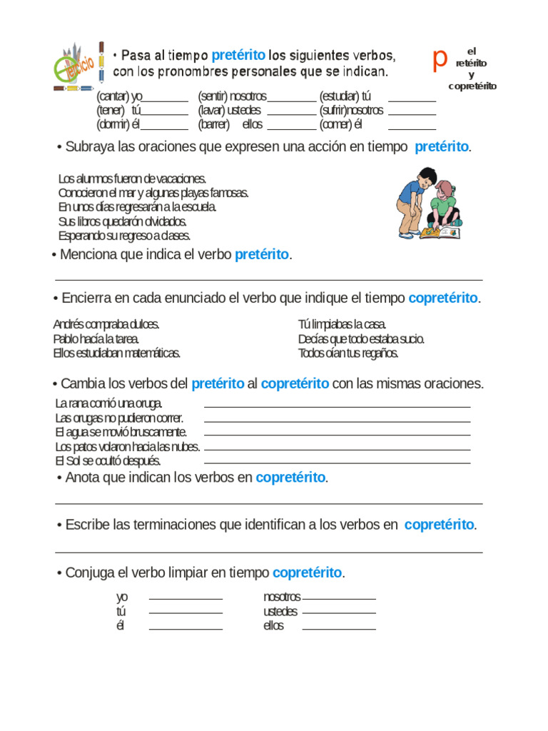 Pretérito y Copreterito | PDF
