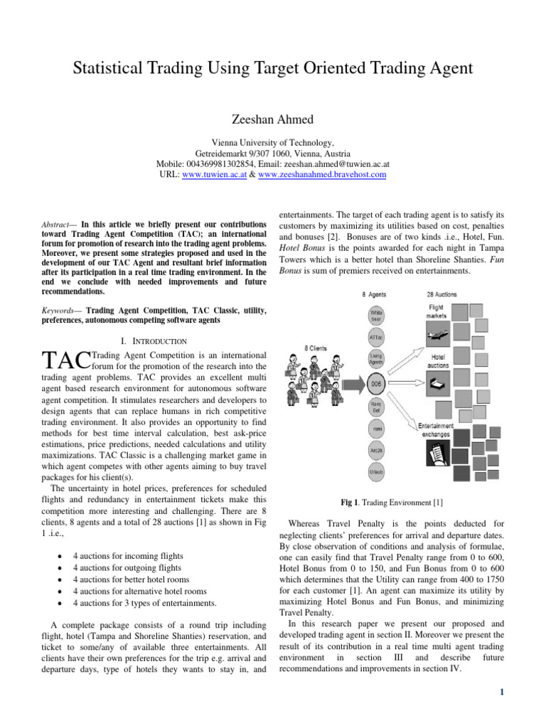 Statistical Trading Using Target Oriente | PDF | Auction | Utility