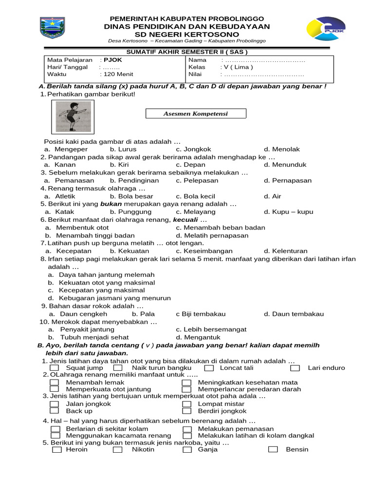 Sas 2 Pjok Kelas 5 SMTR II | PDF