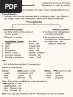 Units and Dimensions Notes Class11 | PDF