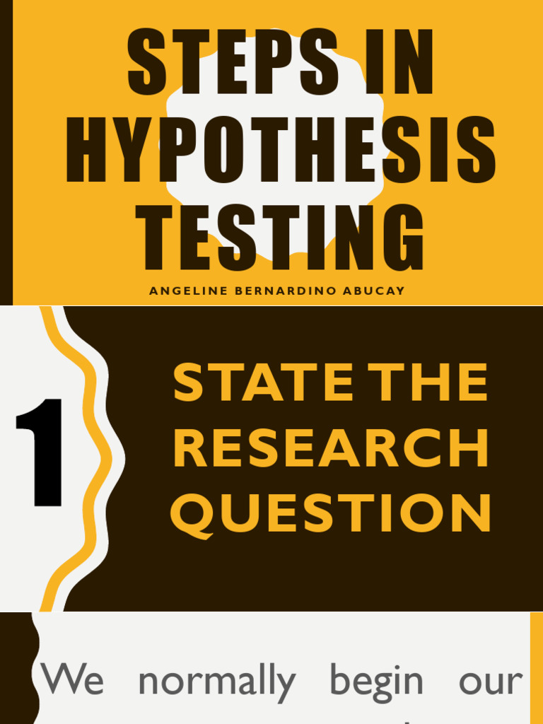 Steps in Hypothesis Testing | PDF