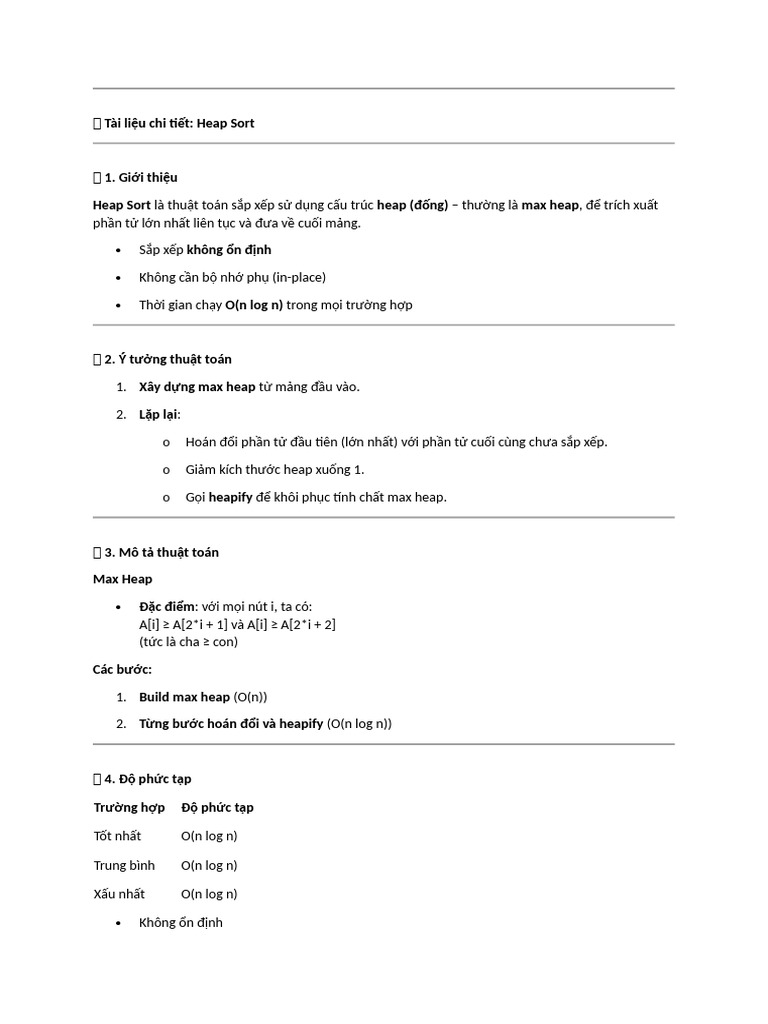 Thuat Toan Heap Sort | PDF