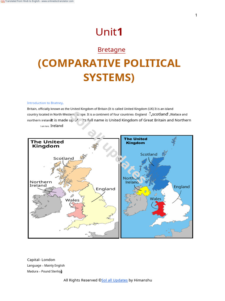 Unit 1 Comparative Political System (1) .Hi - en | PDF | United Kingdom | Conservative Party (Uk)
