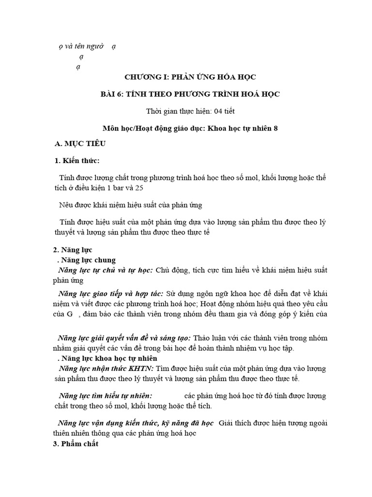 Bài 6 KNTT L P 8 | PDF