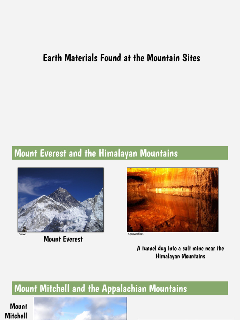 Lesson 3 Earth Materials Cards Print 1 Set Per Group | PDF