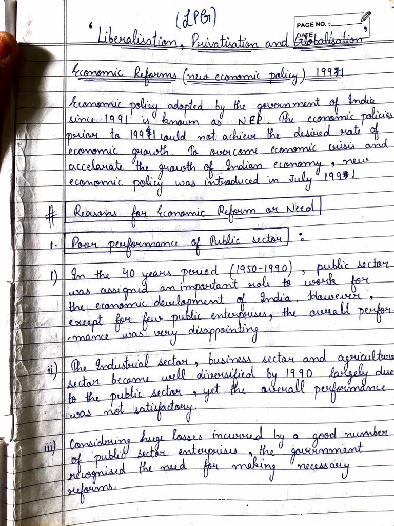 Economic Reforms LPG | PDF