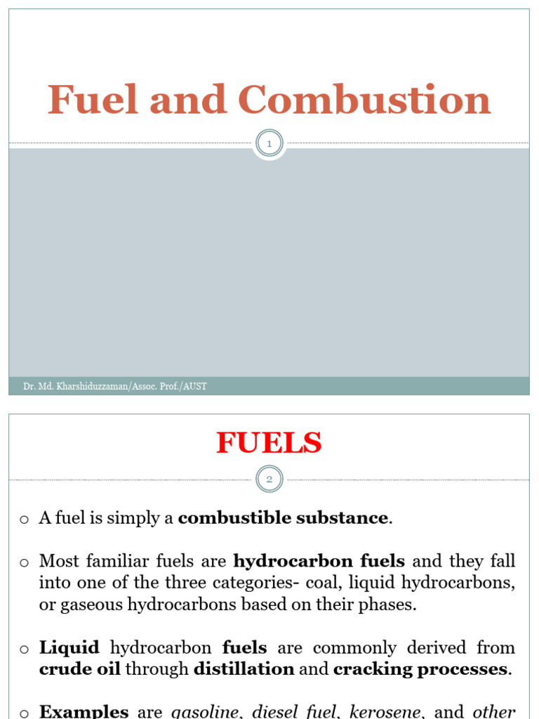 Fuel and Combustion | PDF | Combustion | Stoichiometry