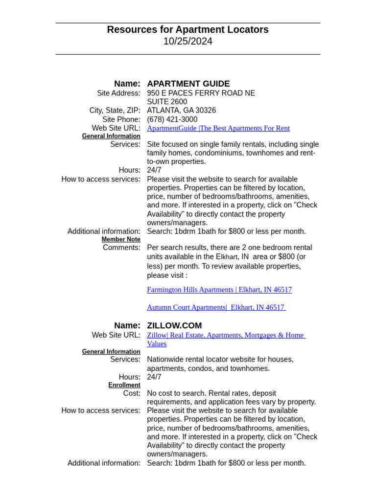 Apartment Locator Resources Guide | PDF | Apartment | Condominium