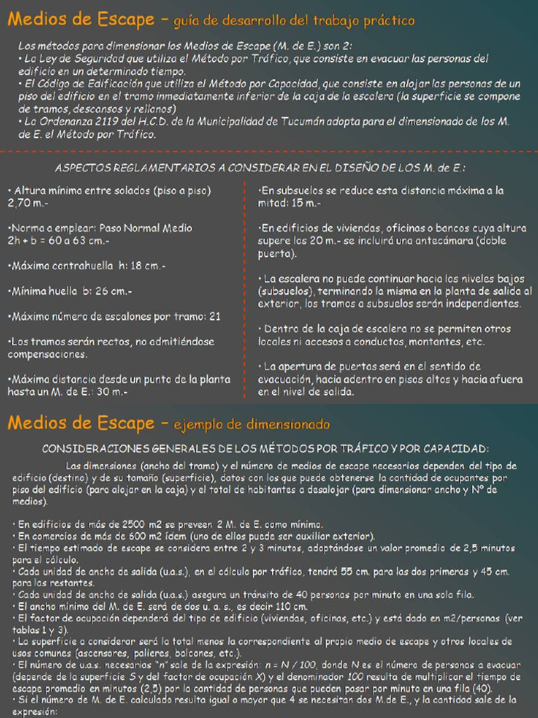 Medios de Escape Desarrollo TP | PDF