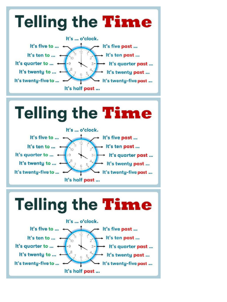 Telling The Time | PDF