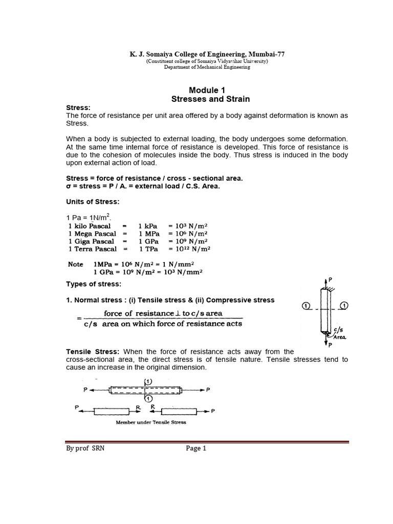 Converting Giga Pascal to Pascal | PDF | Deformation (Engineering ...