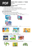 Grade 5 Topic Form for B1 Exam | PDF