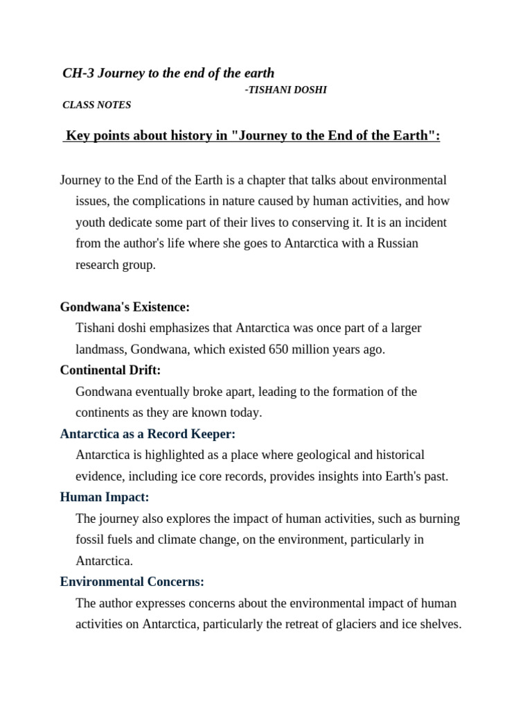 Journey To The End of The Earth | PDF | Antarctica | Earth