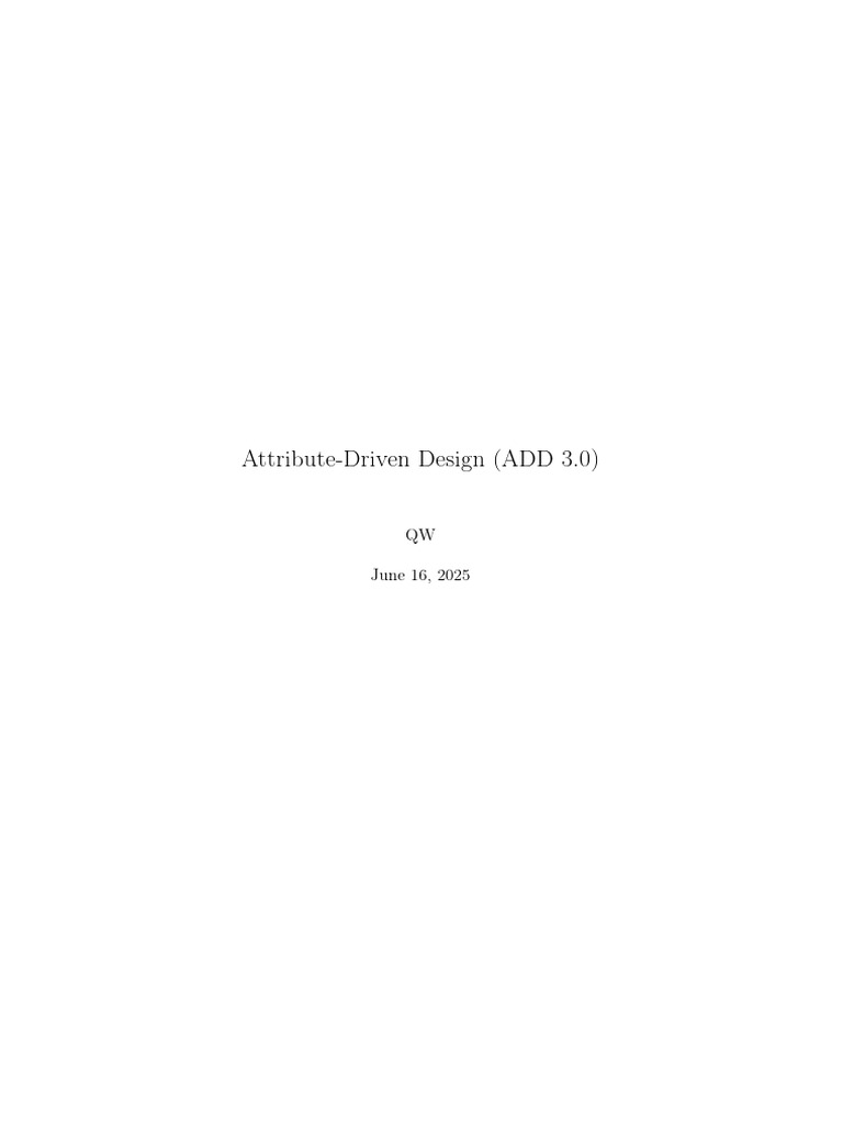 Attribute Driven Design | PDF