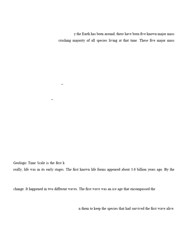 Five Major Mass Extinctions PDF | PDF | Extinction | Earth