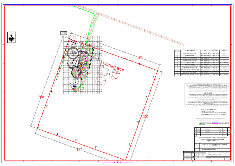 Water Treatment Plant Layout Sehore | PDF