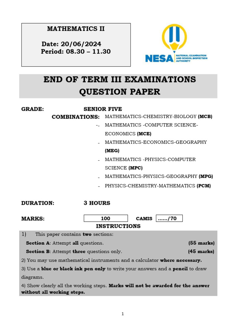 MATHS-S5-Q-A End Term Examination in 2025 | PDF | Linear Map | Matrix (Mathematics)