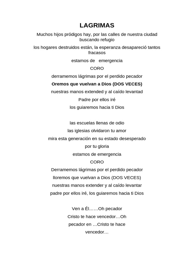 Llorando por el Pecador Perdido | PDF