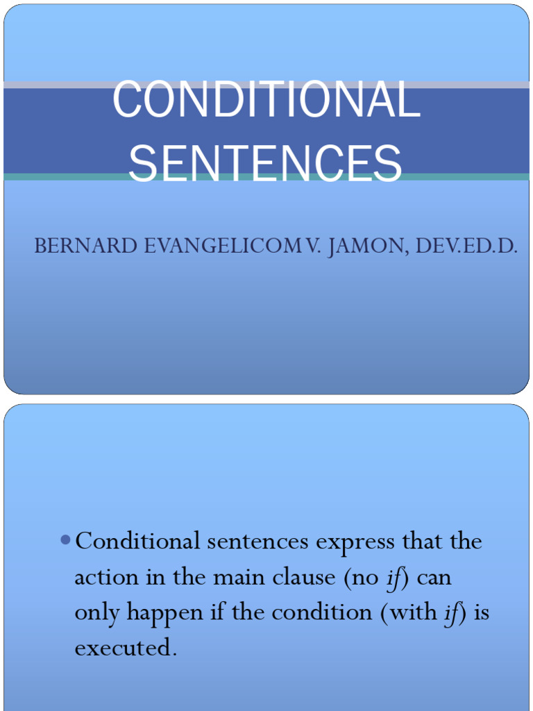 Conditional Sentences | PDF