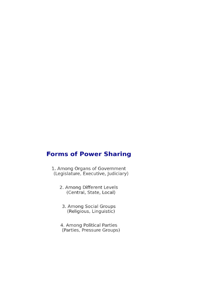 Power Sharing Colourful Notes | PDF