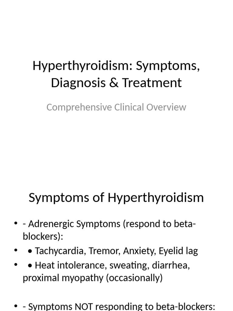 Hyperthyroidism Detailed Clinical-1p | PDF