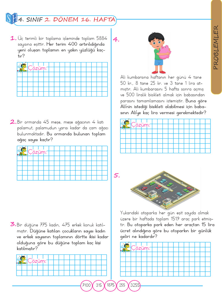 Sinif 16. Hafta Haftalik Problemler 1 | PDF
